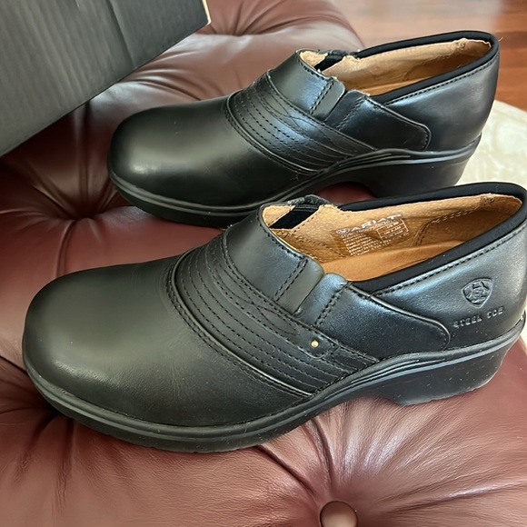 Ariat | Shoes | Ariat Black Leather Steel Toe Safety Clog Work Shoes ...